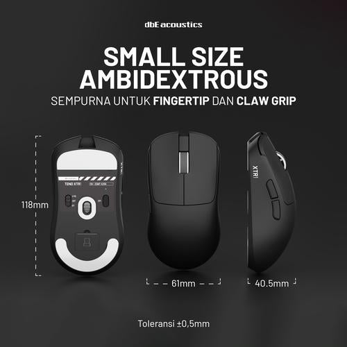 dbE TENO XTR1 Triple Connection Ambidextrous Gaming Mouse – dbE Indonesia